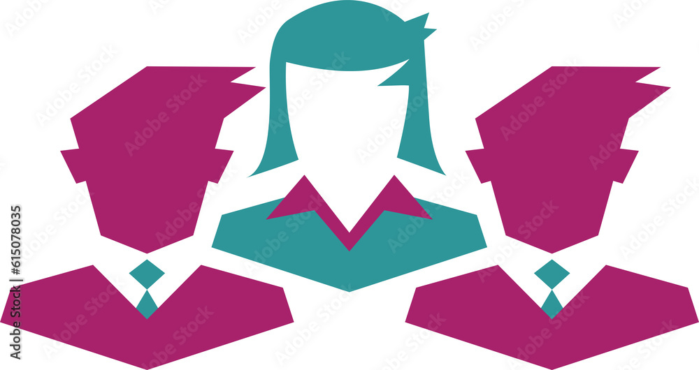 Digital png illustration of three people icons on transparent ...