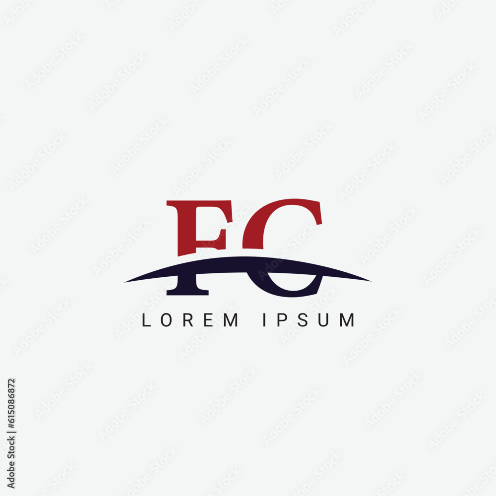 Initial F C, FC Letter Logo design vector template, Graphic Symbol for ...