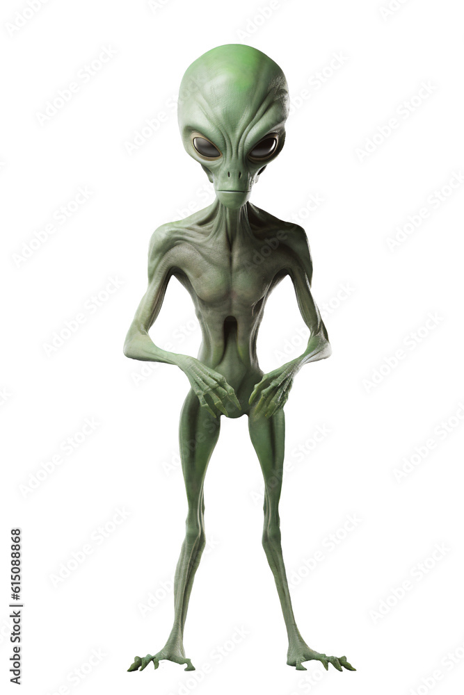 Alien or little green man which is an extra-terrestrial creature often ...