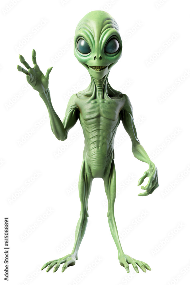 Alien or little green man which is an extra-terrestrial creature often ...