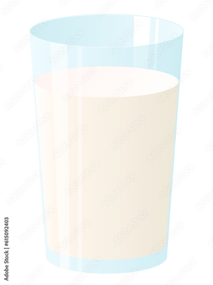 コップに入った牛乳のイラスト素材 Stock Vector Adobe Stock