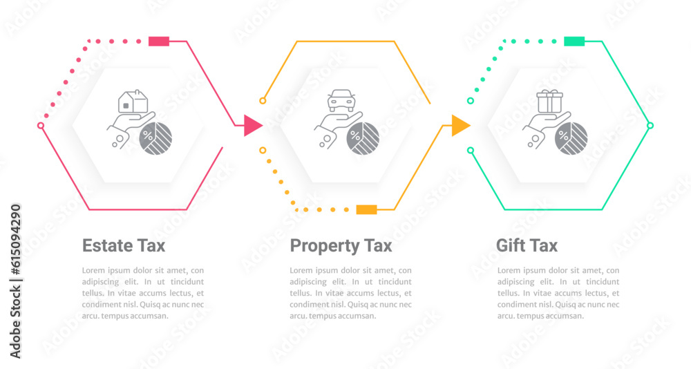 Personal tax types infographic chart design template. Individual income ...
