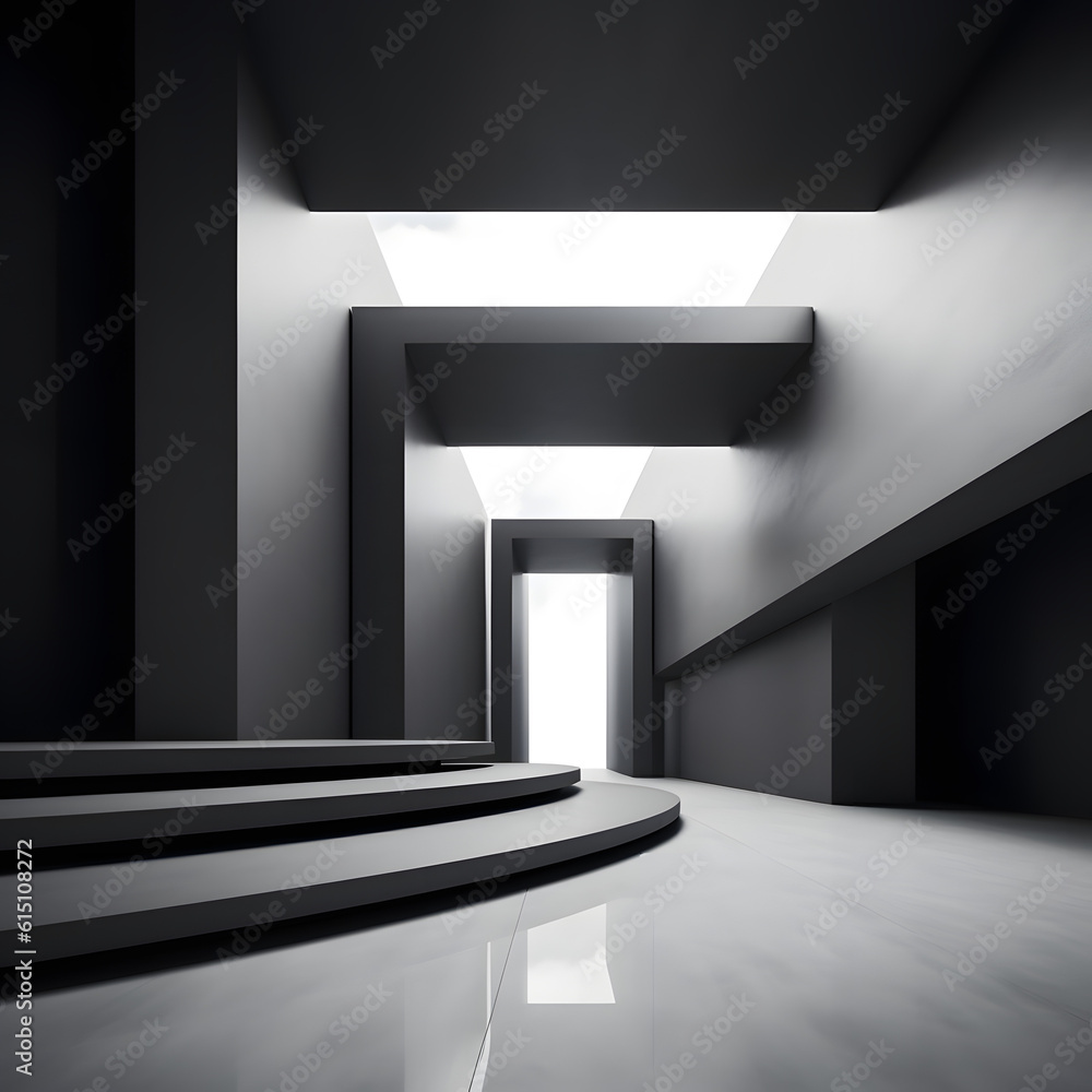 Interior design of a building. This image is a unique combination of ...