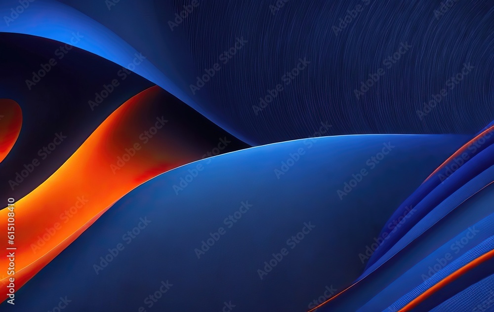 Elegant blue and orange abstract wave wallpaper abstract orange and ...
