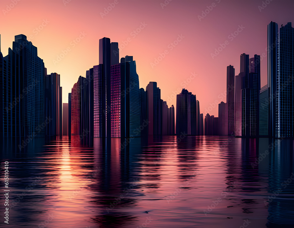 Abstract Shapes and Colors to Represent the Sound Waves of a City Stock ...