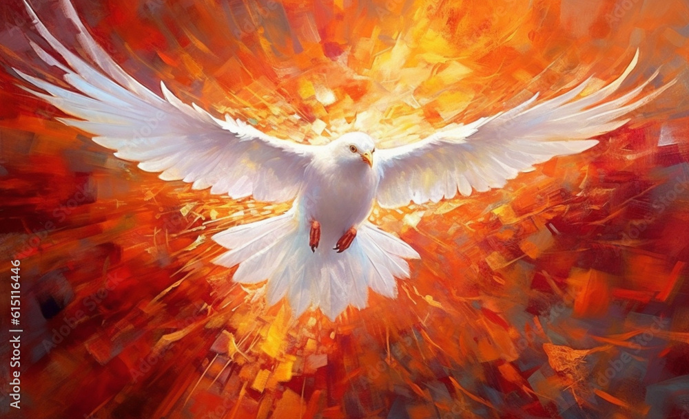 Dove of Divine Light: Depiction of the Holy Spirit as a Dove. The ...