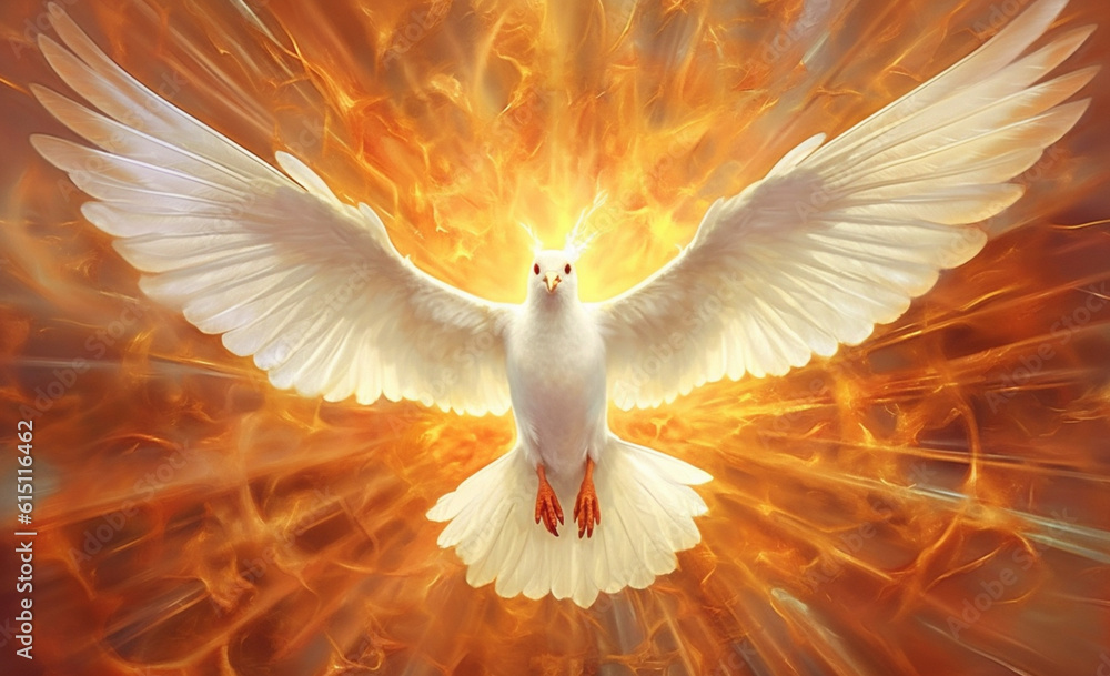 Dove of Divine Light: Depiction of the Holy Spirit as a Dove. The ...