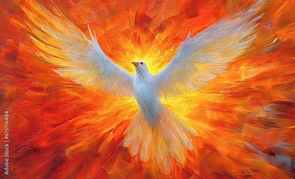 Dove of Divine Light: Depiction of the Holy Spirit as a Dove. The ...