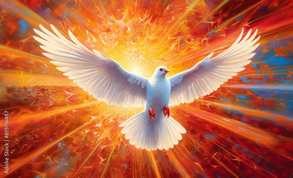 Dove of Divine Light: Depiction of the Holy Spirit as a Dove. The ...