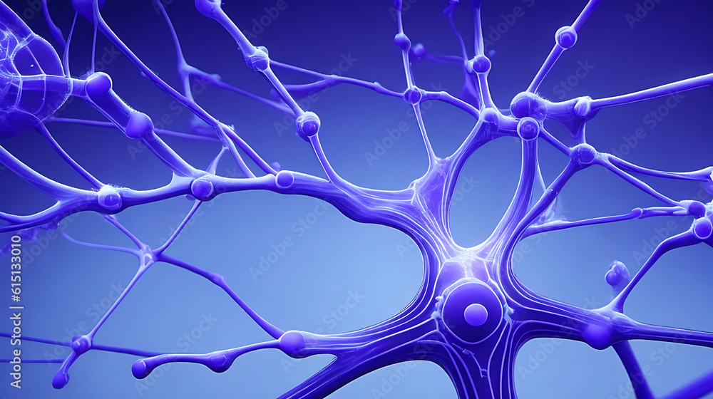 illustration of nerves system that compounds with axon, dendrite, cell ...
