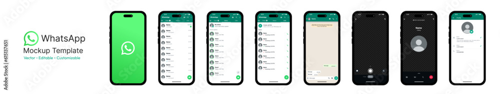 Light WhatsApp mockup social media template, new update WhatsApp chat ...