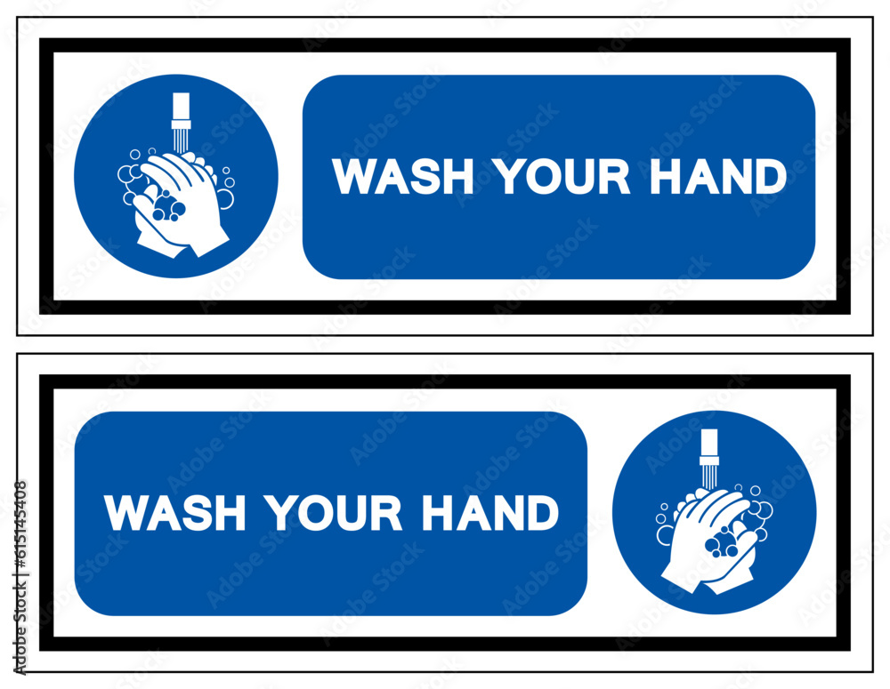 Vetor de Please Wash Your Hand Symbol Sign,Vector Illustration ...