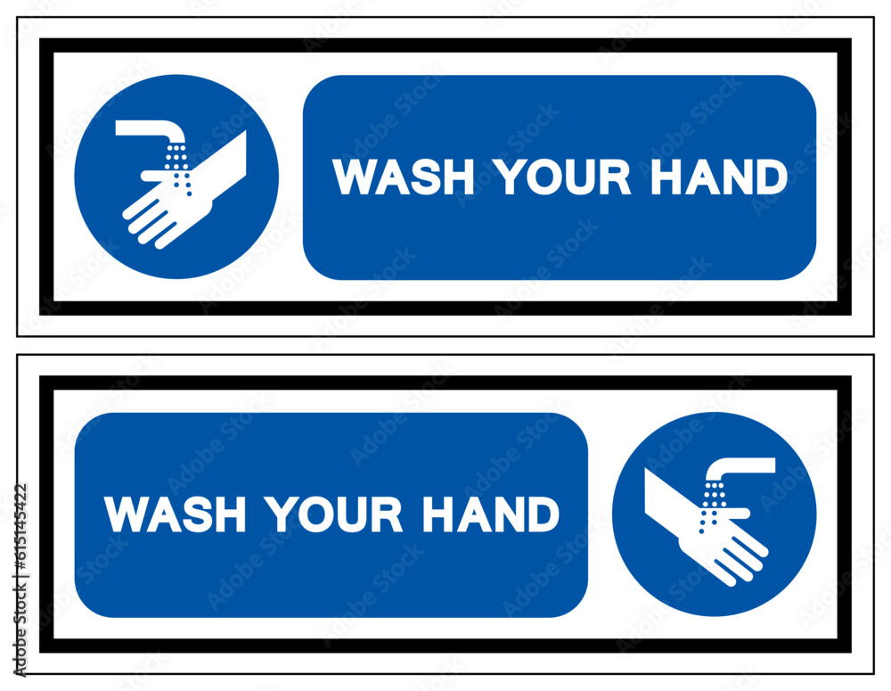 Vetor de Please Wash Your Hand Symbol Sign,Vector Illustration ...
