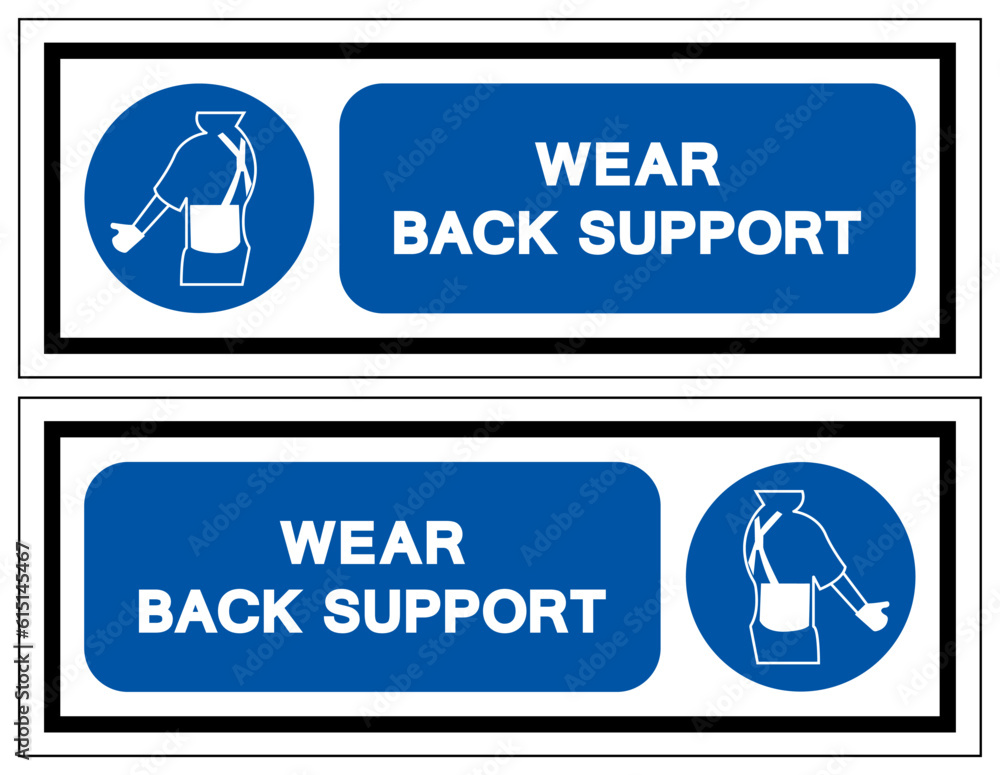Wear Back Support Symbol Sign, Vector Illustration, Isolated On White ...