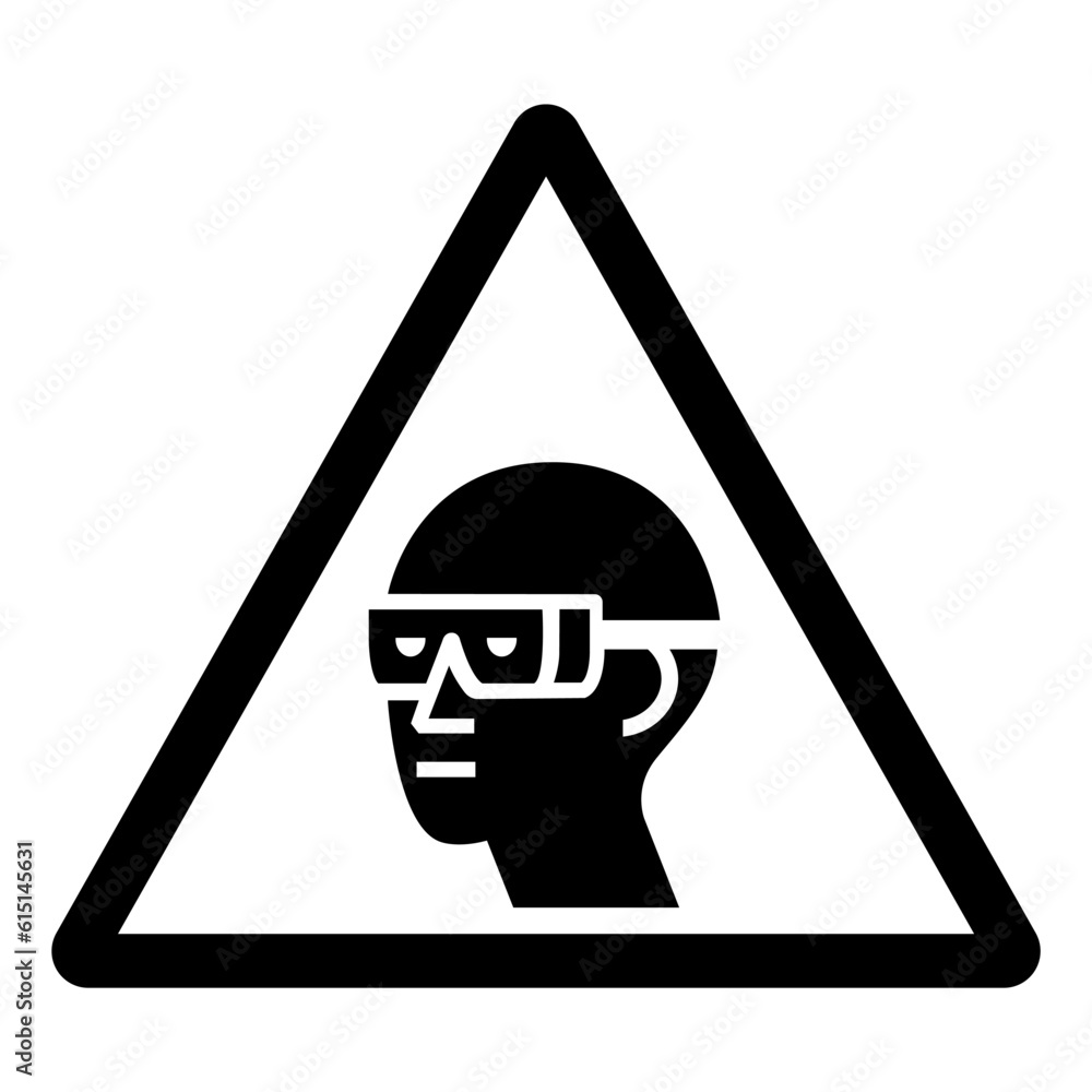 Wear Chemical Goggles Symbol Sign ,Vector Illustration, Isolate On ...