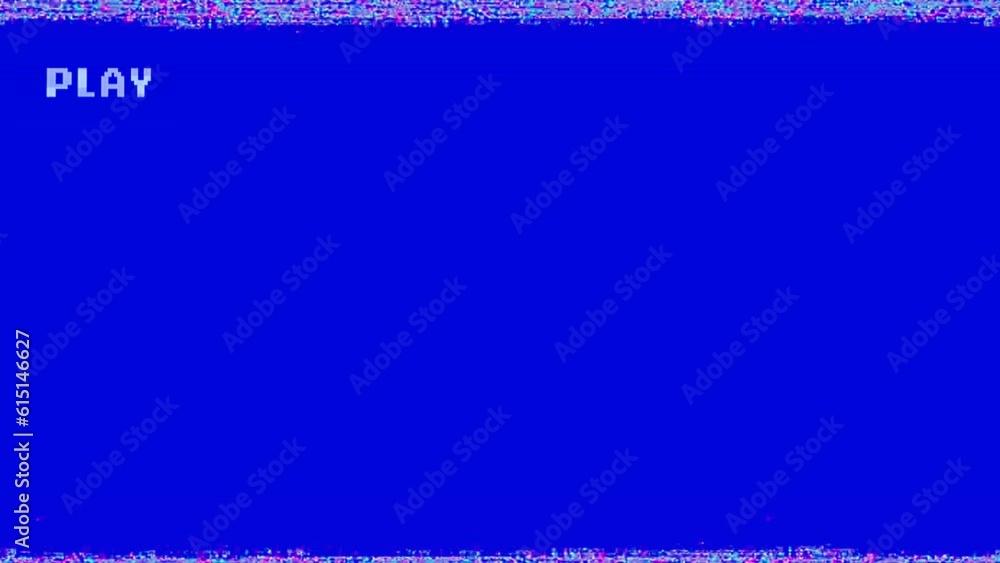 Retro television vcr background with PLAY in corner, and typical vhs ...