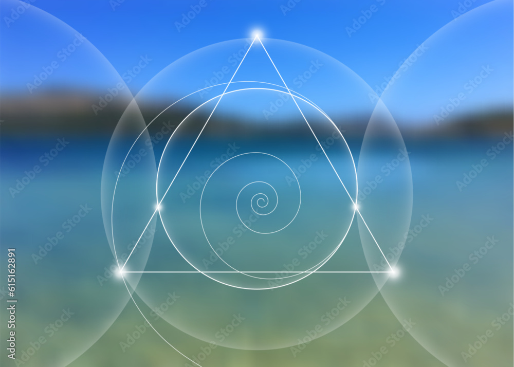Interlocking circles, triangles and spirals hipster sacred geometry ...