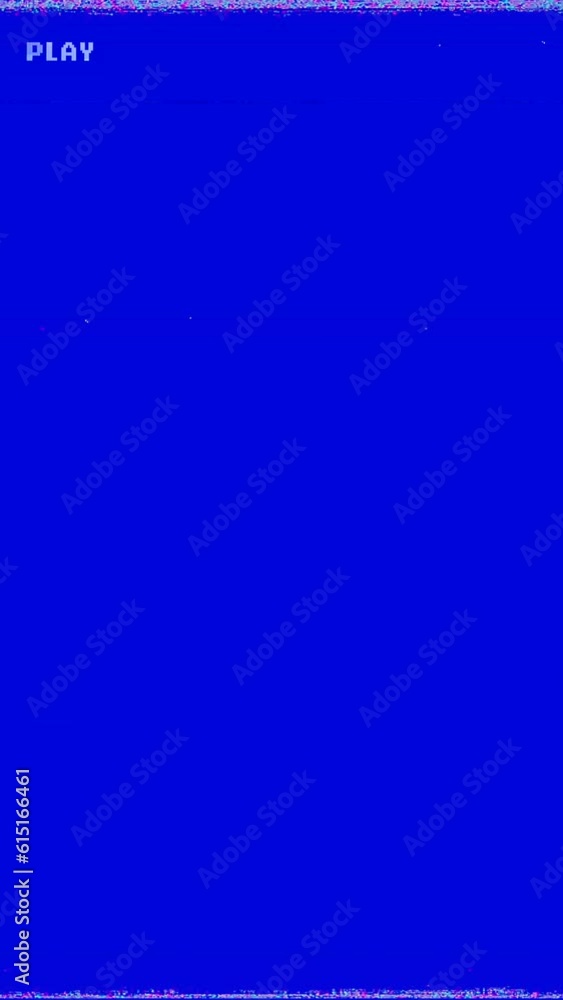Vertical retro television vcr blue background with minimal vhs noise ...