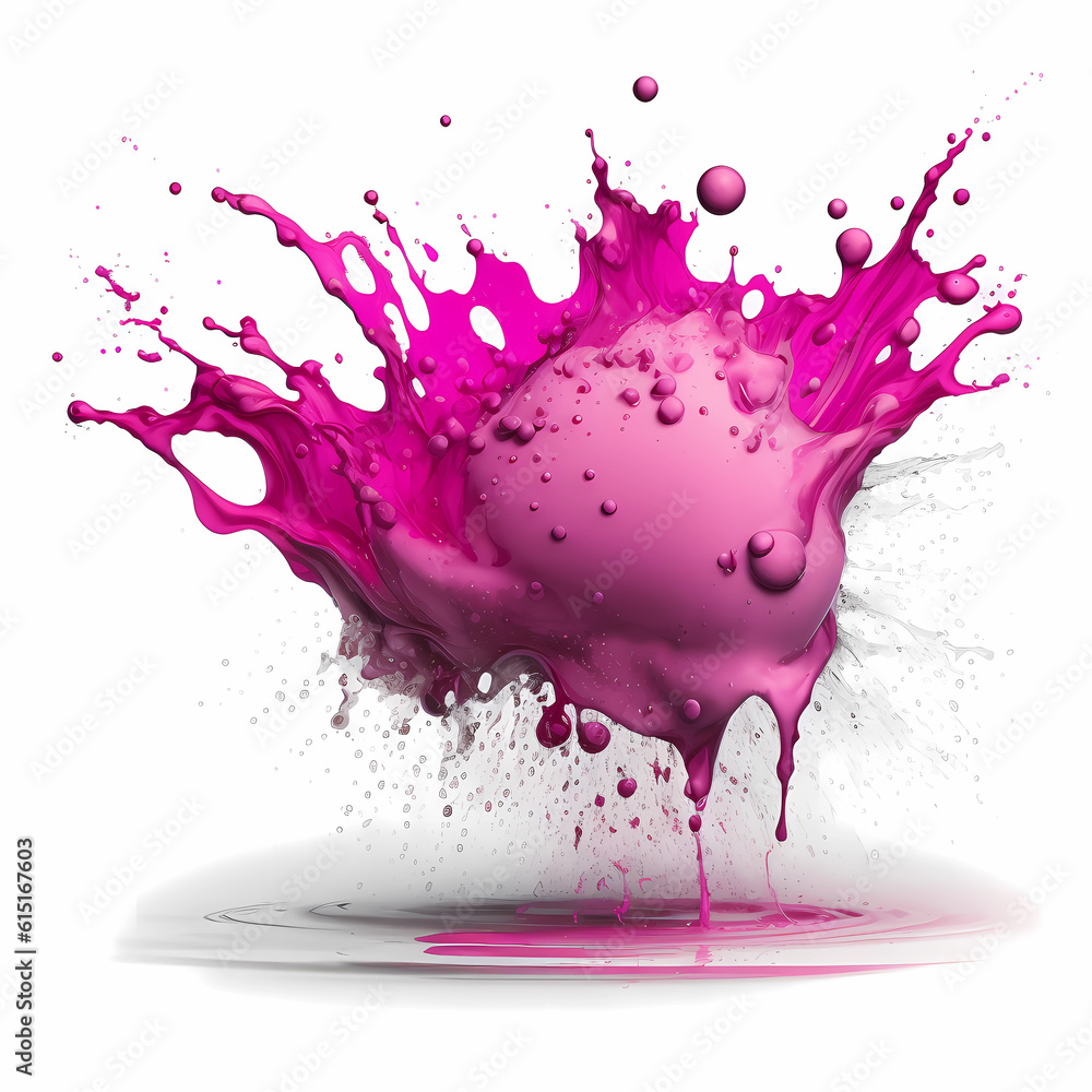 Pink watercolor splash in motion for art design Stock Illustration ...