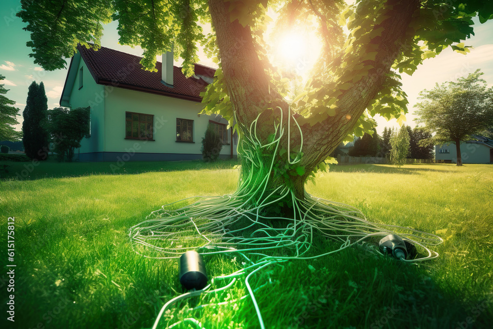 electric tree, green energy, A Glimpse into Tomorrow: Futuristic Fusion ...