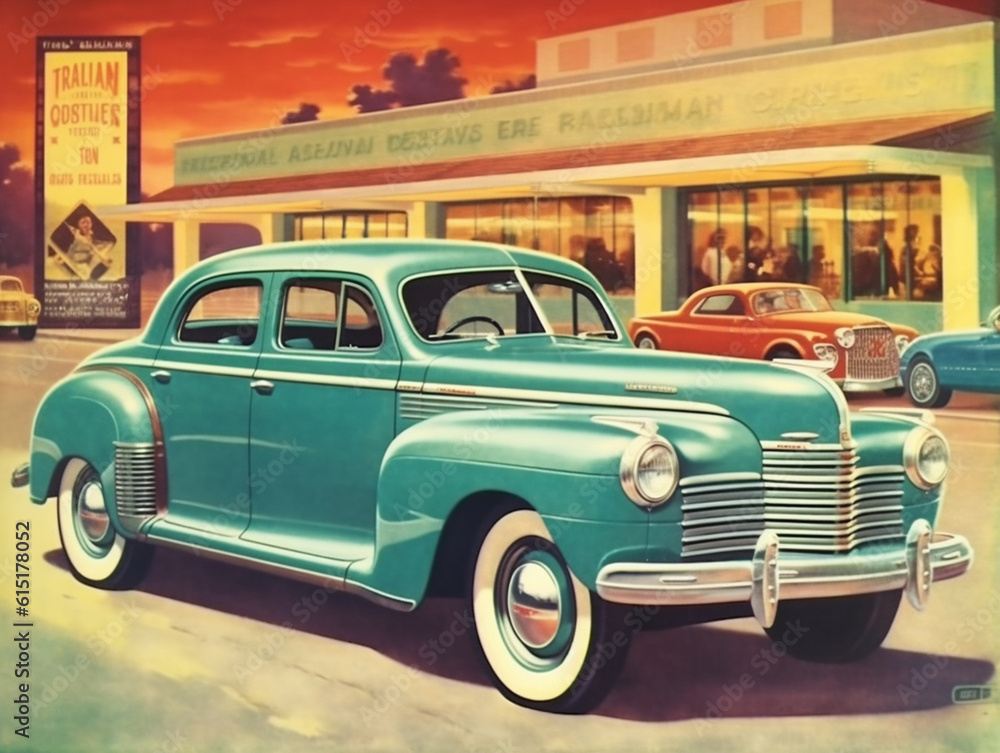 Image of a classic 1940 Plymouth car in a setting out for an ...