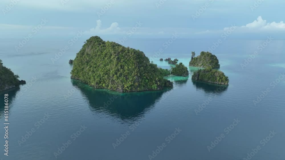 Stockvideo Dramatic limestone islands, eroded over millions of years ...