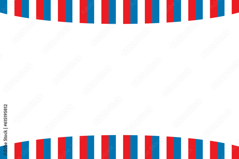 Digital png illustration of two rows of blue, white and red stripes on ...
