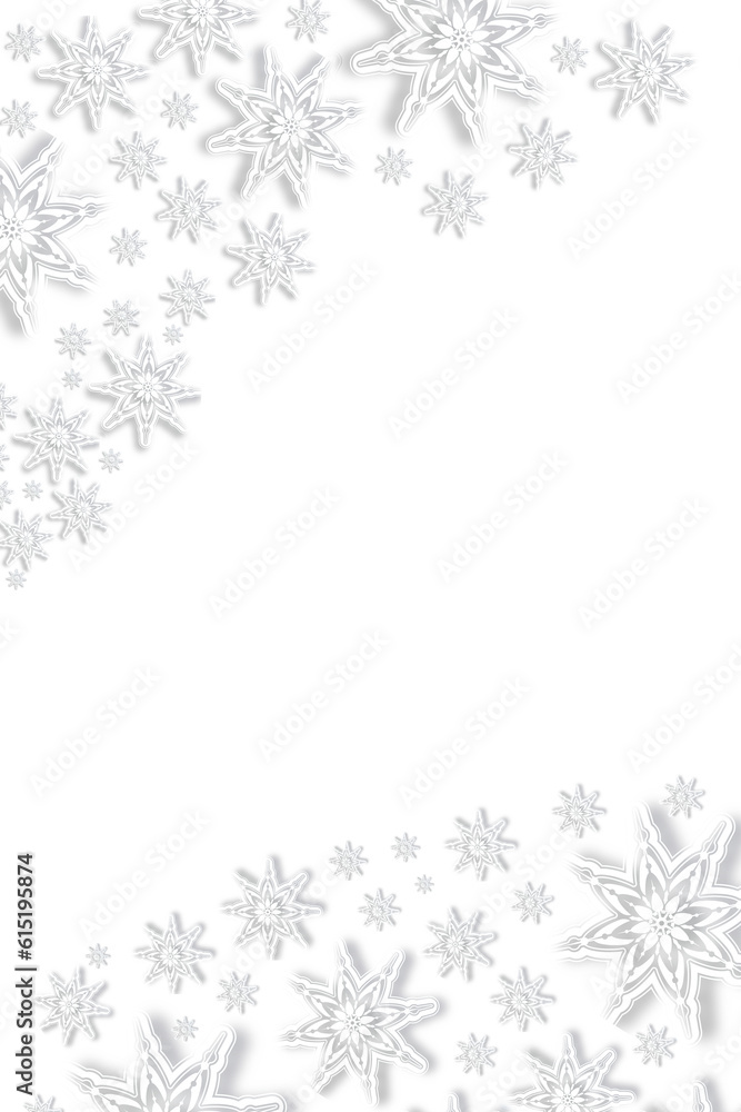 Digital png illustration of white snowflakes pattern on transparent ...