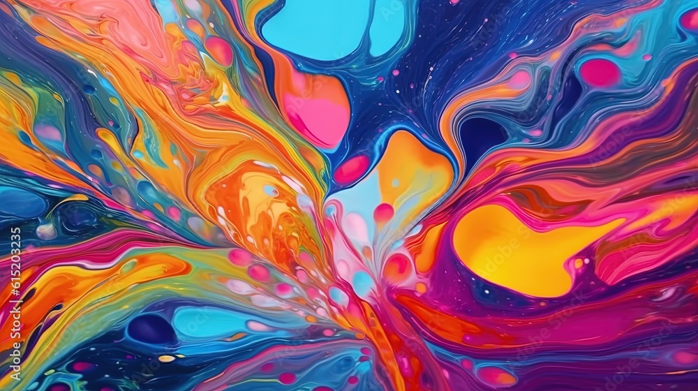 Abstract painting with vibrant colors . Fantasy concept , Illustration ...