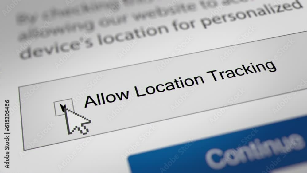 Animated Mouse Cursor Clicking "Allow location tracking" Checkbox to ...