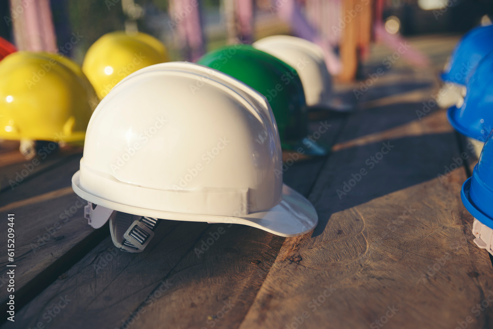 Safety helmet (hard hat) for engineer, safety officer, or architect ...