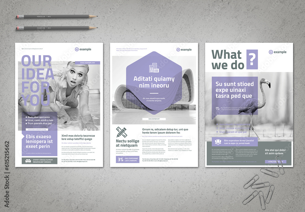 Printable Flyer Layout with Lilac or Lavender Elements Stock Template ...
