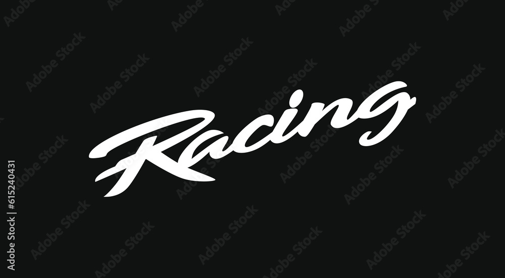 Racing lettering vector graphic apparel clothing prints eps svg png ...