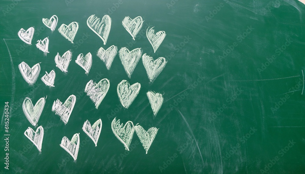 Green chalkboard background with drawings, Chalk blackboard, back to ...