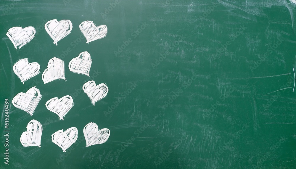 Green chalkboard background with drawings, Chalk blackboard, back to ...