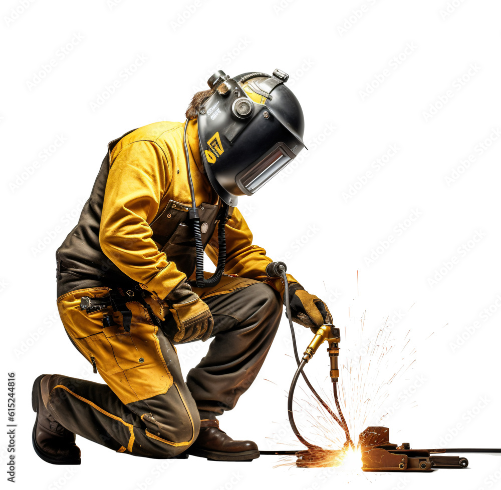 Welder isolated on the transparent background PNG. AI generative. Stock ...