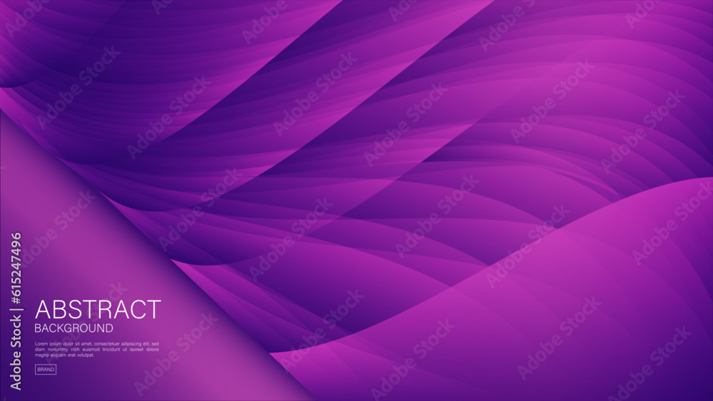 Purple abstract background, wave graphic, Geometric vector, Minimal ...