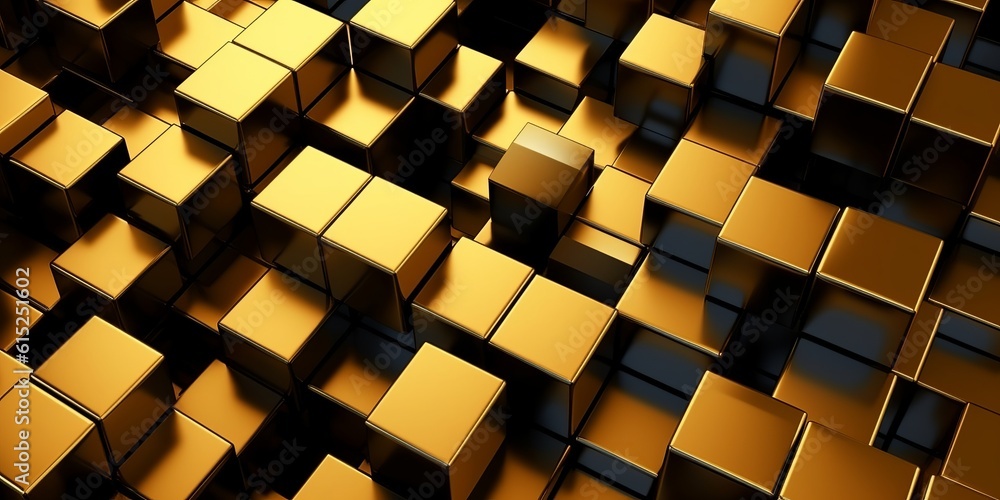 digital wallpaper featuring abstract minimalism with a gold block ...