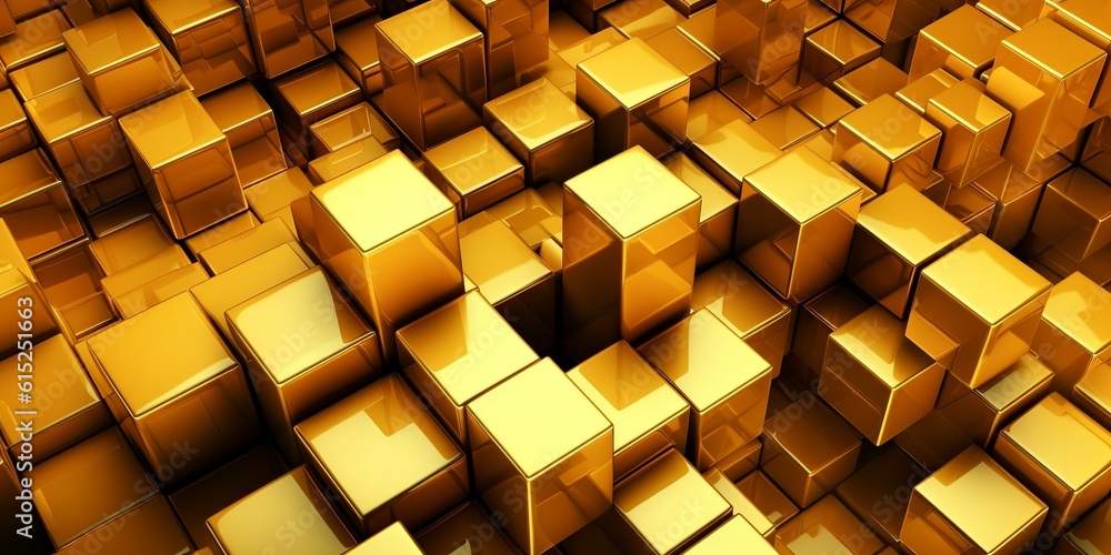 digital wallpaper featuring abstract minimalism with a gold block ...