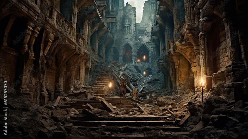 Interior of church of the holy sepulchre city. AI generated art ...