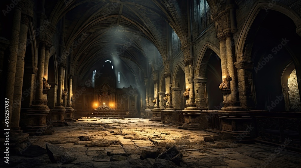 Interior of church of the holy sepulchre city. AI generated art ...