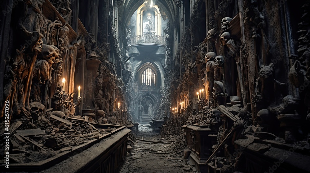 Interior of church of the holy sepulchre city. AI generated art ...