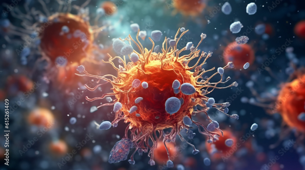 Under the microscope- background macro for scientific medical concept ...