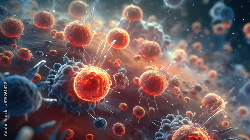 Under the microscope- background macro for scientific medical concept ...