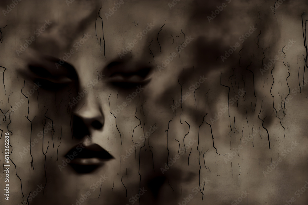 Dark depression mental illness background created with generative ai ...