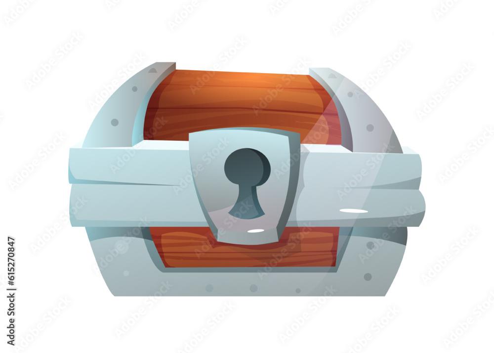 Pirate color icon. Closed chest with gold and jewels treasure from ...