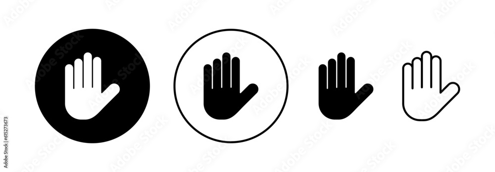 Hand icon vector for web and mobile app. hand sign and symbol. hand ...