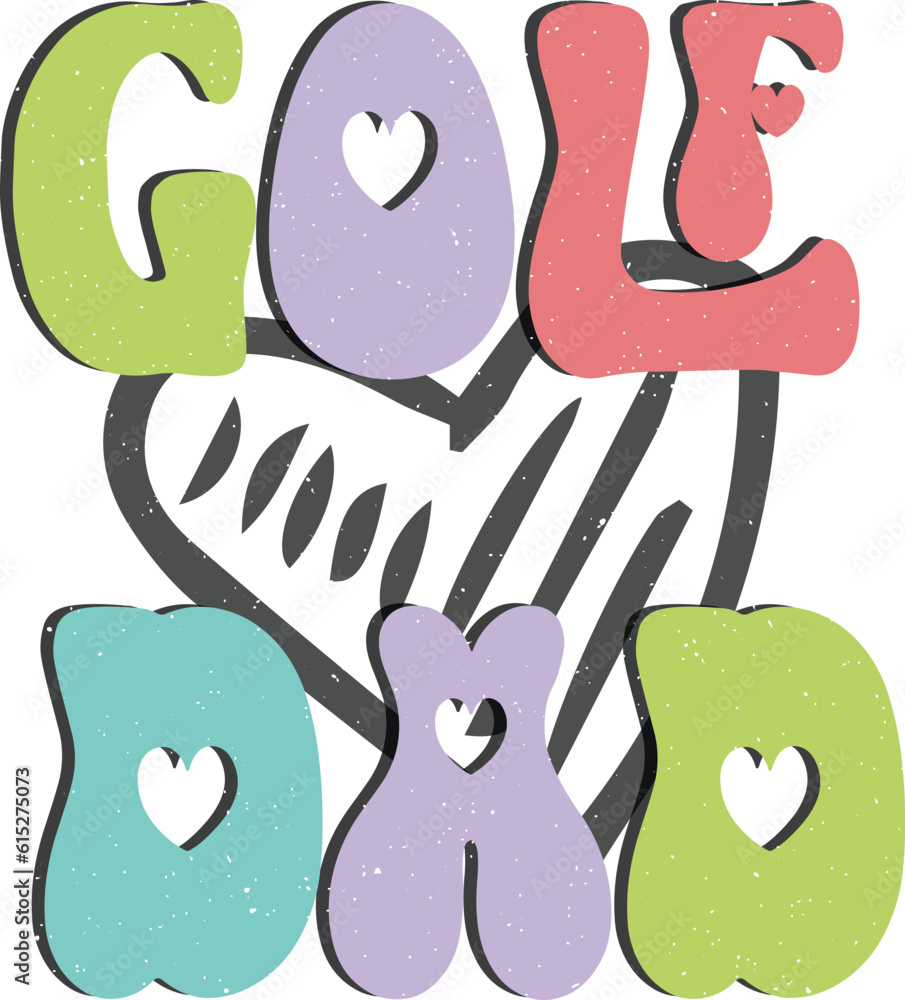 Happy Father's Day Dad Papa Mama Colorful Graphics and Typography on ...