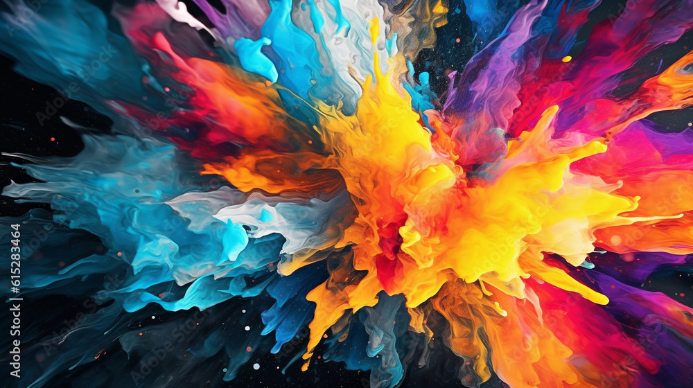 Generative AI, Colorful Kaleidoscope: A Vibrant Symphony of Paint ...