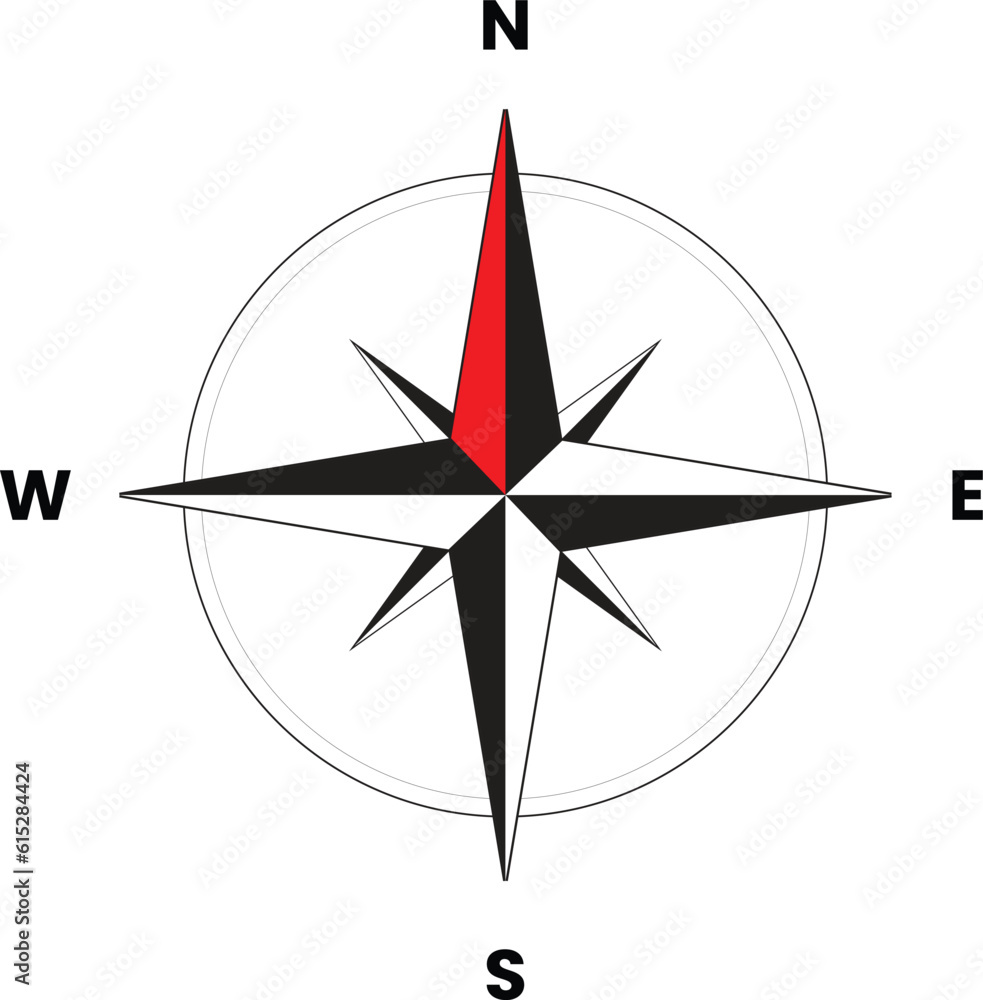 Compass icon. Compas icon vector isolated on white background. Modern ...